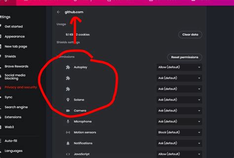 Site Settings Display Bug · Issue 28758 · Bravebrave Browser · Github