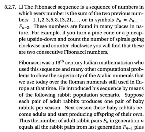 Solved The Fibonacci Sequence Is A Sequence Of Chegg Com