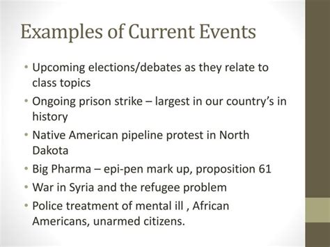Current Event Assignment Ppt