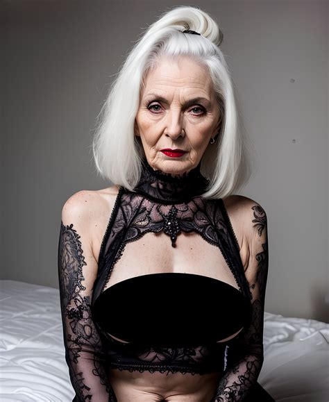Erotic Goth Granny Photography Captivating Illustrations Of Mature Women Over 70 Gothic