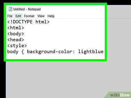 Cara Untuk Membuat CSS Sederhana Dengan Notepad WikiHow