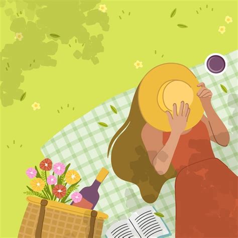 국제 피크닉 데이를 위한 평면 그림 프리미엄 벡터