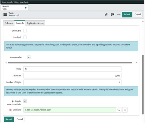 ServiceNow Create Table Using Studio