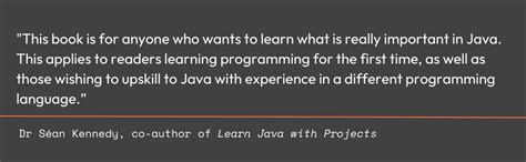 Learn Java With Projects A Concise Practical Guide To Learning