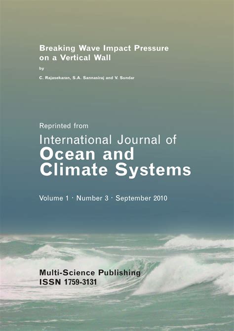 Pdf Breaking Wave Impact Pressure On A Vertical Wall