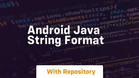 Android Java String Format Youtube