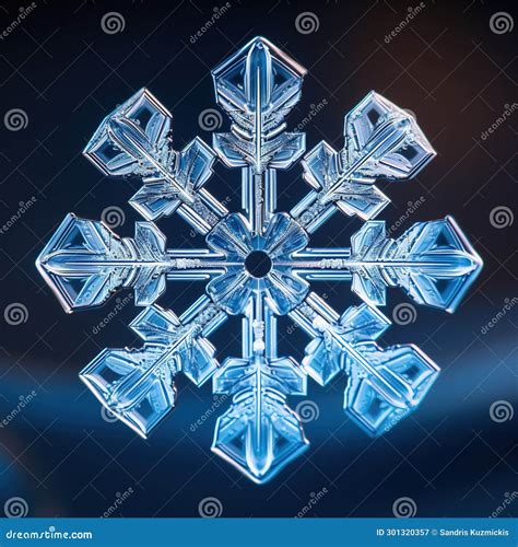Snowflake Under The Microscope Macro Generative Ai Stock Illustration Illustration Of Frost
