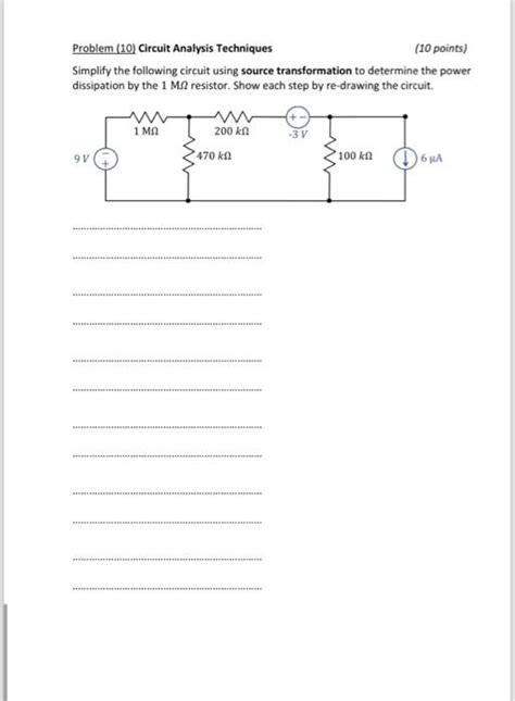 Solved Problem Circuit Analysis Techniques Points Chegg