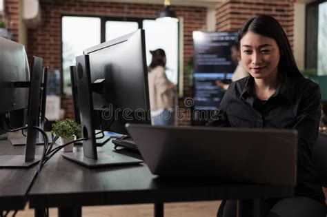 System Administrator Checking Cluster Computer Service Stock Image Image Of Cluster Computer