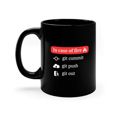 git commit git push git out mug developer mug coding mug funny mug