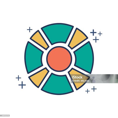 고무 링 아이콘 벡터 일러스트 레이 션 글리프 스타일 디자인 색상과 더하기 기호 흰색 배경에 고립되어 있습니다 고무에 대한 스톡 벡터 아트 및 기타 이미지 Istock