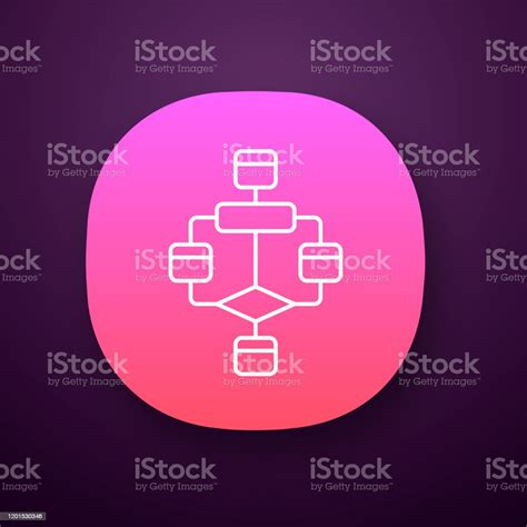 Icône De Lapplication Flowchart Diagramme Visualisation Du Processus Étapes De Résolution De