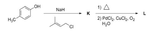 The Major Products K And L Formed In The Following Reactions Are