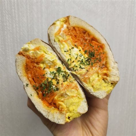 에그마요당근라페 샌드위치🥙🥪 푸드 캐시피드