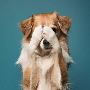 Dog Covering His Face