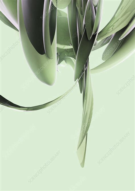 Abstract Green Swirling Shapes Illustration Stock Image C0396665