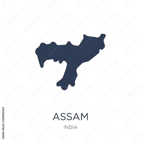 Assam Icon Trendy Flat Vector Assam Icon On White Background From