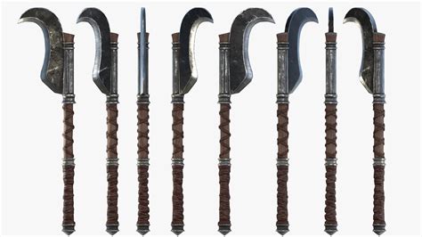 Fantasy Axe Rpg Hooked Axe Brush Bush Hook Ditch Bank Blade Axe Broad Bearded Boarding Axe