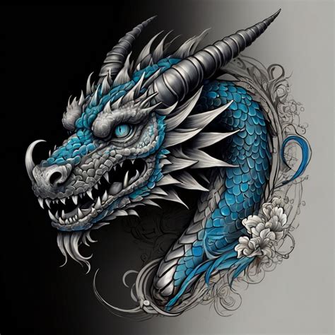 Blue Dragon Tattoo Design