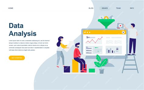 Premium Vector Modern Flat Web Page Design Template Of Data Analysis