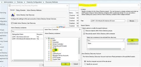 Enable Sccm Active Directory User Discovery Exclude Ou Configmgr