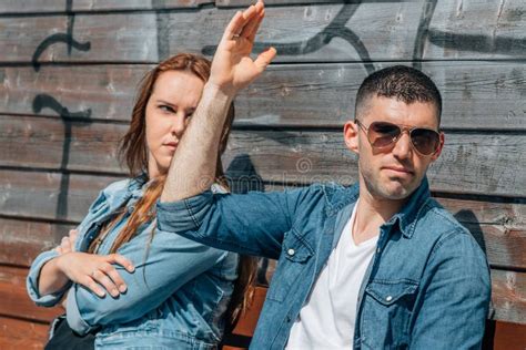 Angry Couple Sitting Stock Image Image Of Disagree 256048849