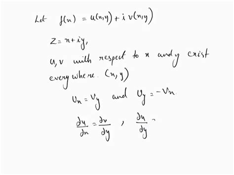solved define cauchy riemann equations also discuss cre in polar form