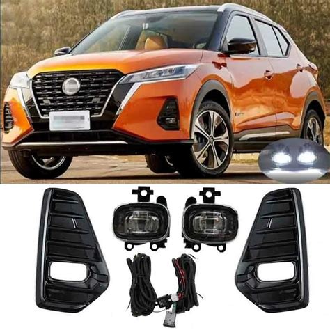 Lhandrh Fit 2021 2023 Nissan Kicks Led Fog Lights Drl Lamp W Bezels Swit