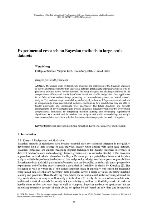 pdf experimental research on bayesian methods in large scale datasets