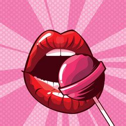 Candy Sexual Lip Vector Images