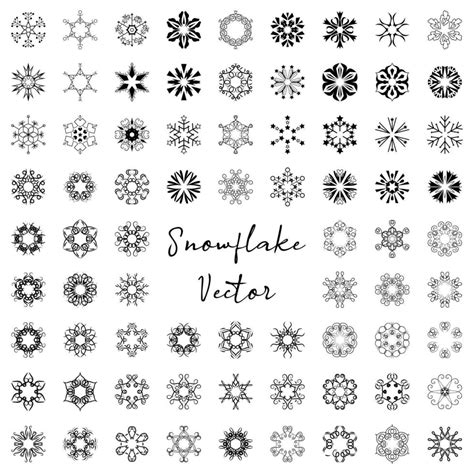 Snowflake Vector Symbol 10396693 Vector Art At Vecteezy