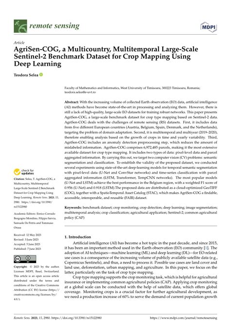 pdf agrisen cog a multicountry multitemporal large scale sentinel 2
