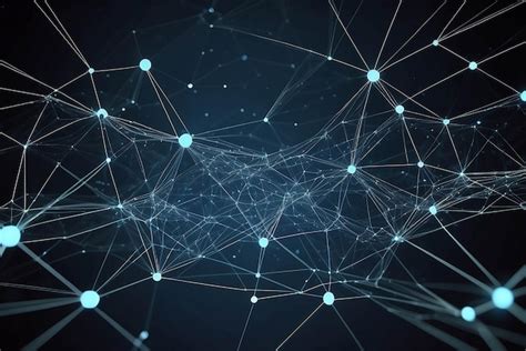premium photo grid network connection abstract node background stock