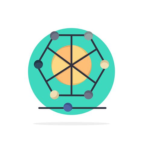 Machine Learning Language Data Abstract Circle Background Flat Color