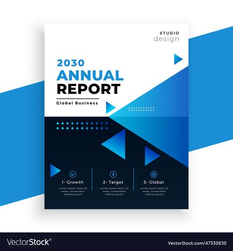 Corporate Annual Report Newsletter Template Vector Image