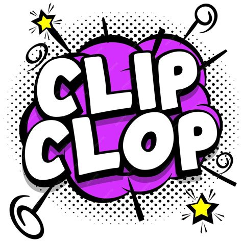 Free Vector Clip Clop Comic Bright Template With Speech Bubbles On