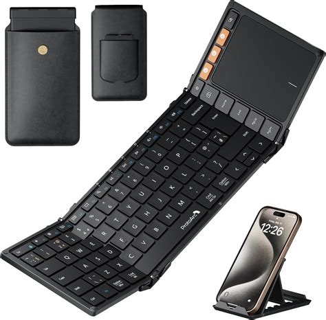 Protoarc Xk01 Tp Foldable Bluetooth Keyboard With Touchpad Full Size Keys Folding Portable
