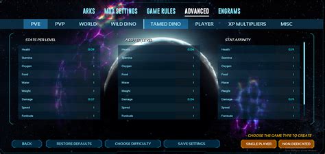 Asa Tamed Dino Stats Rark