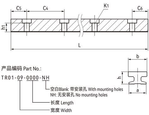 Tr01 Low Profile Linear Guide Rails Csb® Plastic Bearing Technology