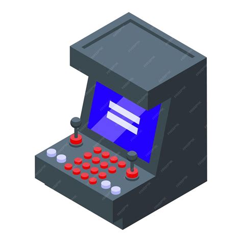 Premium Vector Arcade Game Machine With Joysticks And Buttons Isometric Illustration