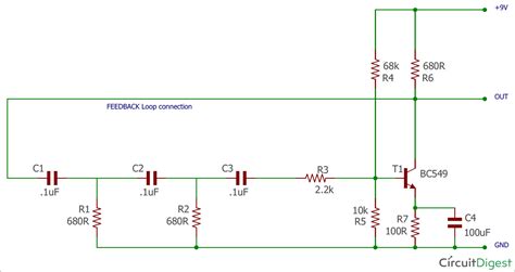 Circuit Diagram Of Rc Phase Shift Oscillator Using Bjt