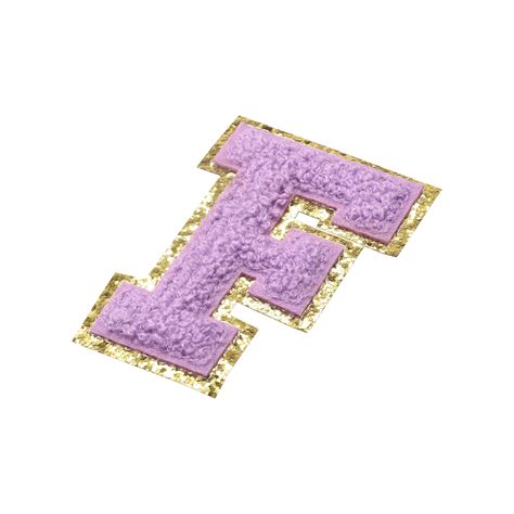 Uxcell Chenille Letter Patches Iron On Letter Patches Purple Alphabet F