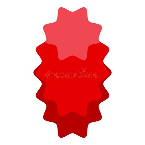 red starburst shape creating three dimensional effect stock