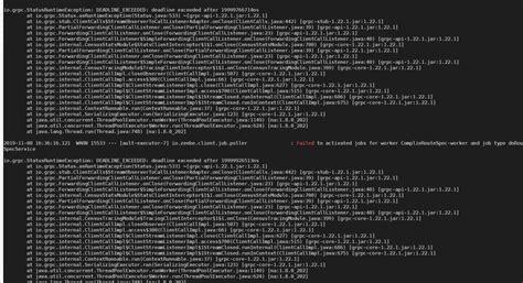 Iomandclientstatusexception Deadline Exceeded
