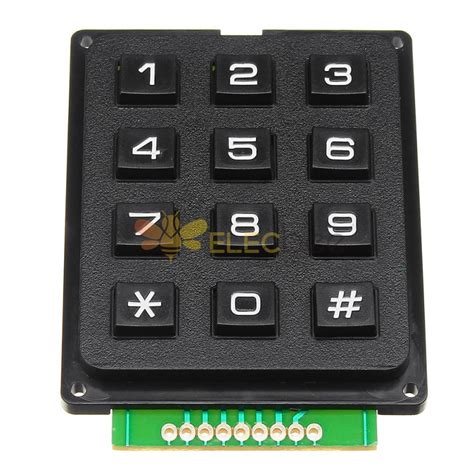 3pcs 12 key mcu membrane switch keypad 4 x 3 matrix array matrix