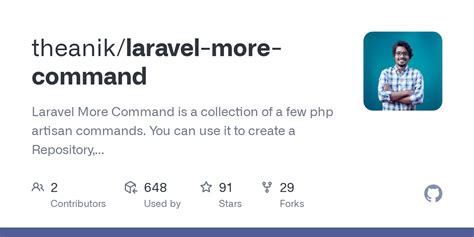 Github Theaniklaravel More Command Laravel More Command Is A Collection Of A Few Php Artisan