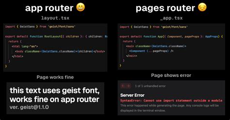 Geist Fonts Dont Work On `pages` Only On `app` Router · Issue 59 · Vercelgeist Font · Github