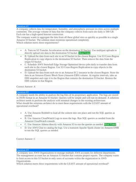 Aws Exam Questions Pdf Amazon Web Services Websites