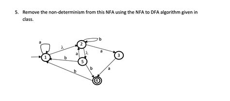 solved 5 remove the non determinism from this nfa using the