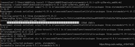 如何安装statsmodels；pip不能直接安装pip Install Statsmodel 无法安装 Csdn博客